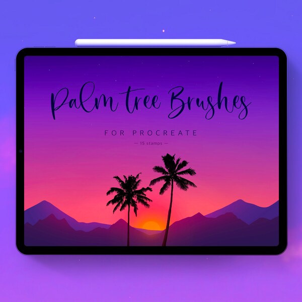 Palm Tree Stamp - Etsy