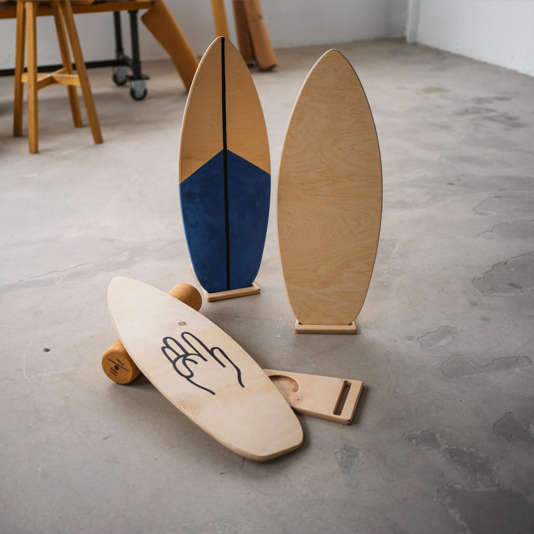 Handmade DIY Balance Boards | Incl. Cork Roll & Mount | for Painting ...