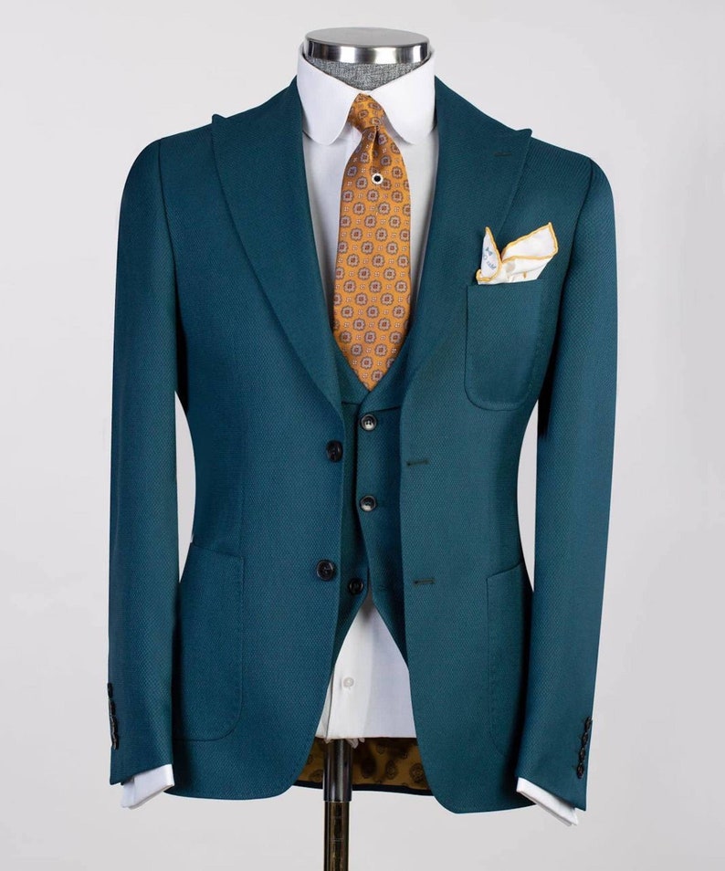 TUXEDO Wedding Suit Fashion 3 Pcs Suits Green Three - Etsy