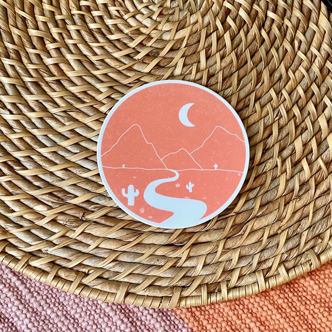 Desert Sticker, Desert Sticker Laptop, Sticker for Water Bottle, Desert ...