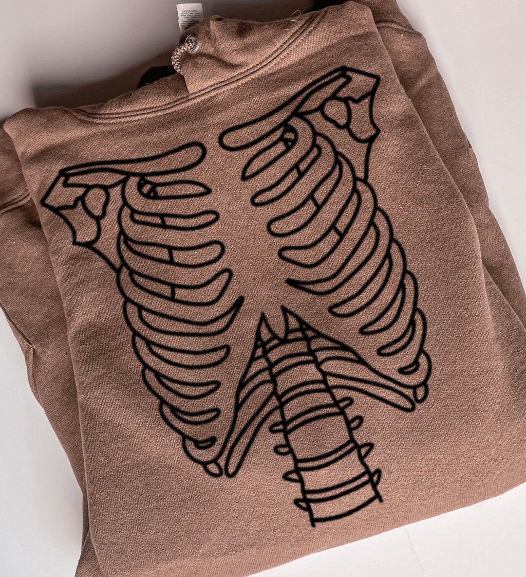 Skeleton Ribcage Hoodie, Halloween Pullover, Outdoor Unisex Sweatshirt ...