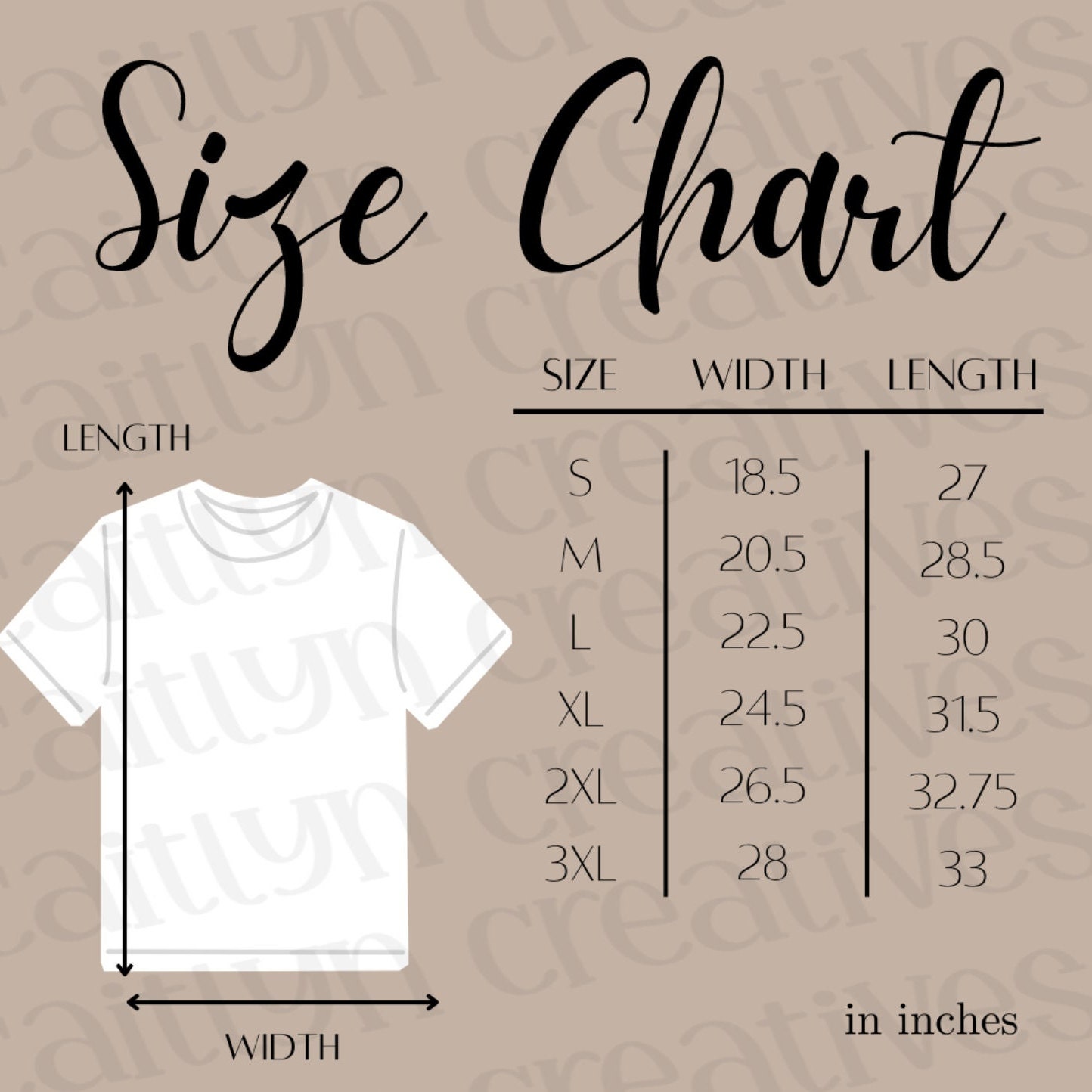 Size Chart Template Canva Size Guide Template Measurement Guide