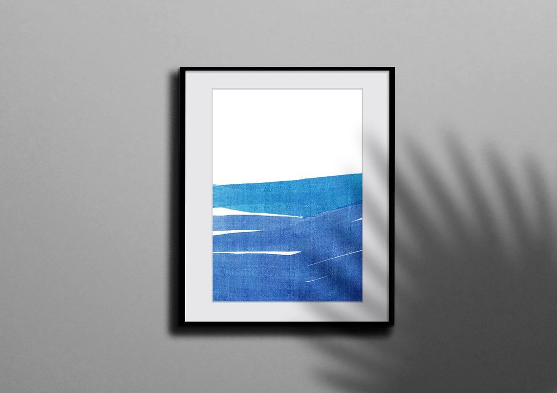 Abstract Print, Blue Watercolor, Fine Art Print Printable Wall Art ...