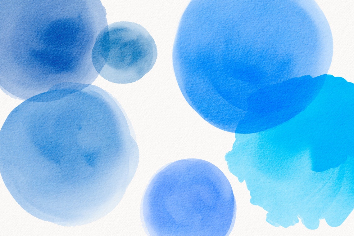 Blue, Watercolor Circles Clipart Png, Watercolor Logo, Round Logo ...