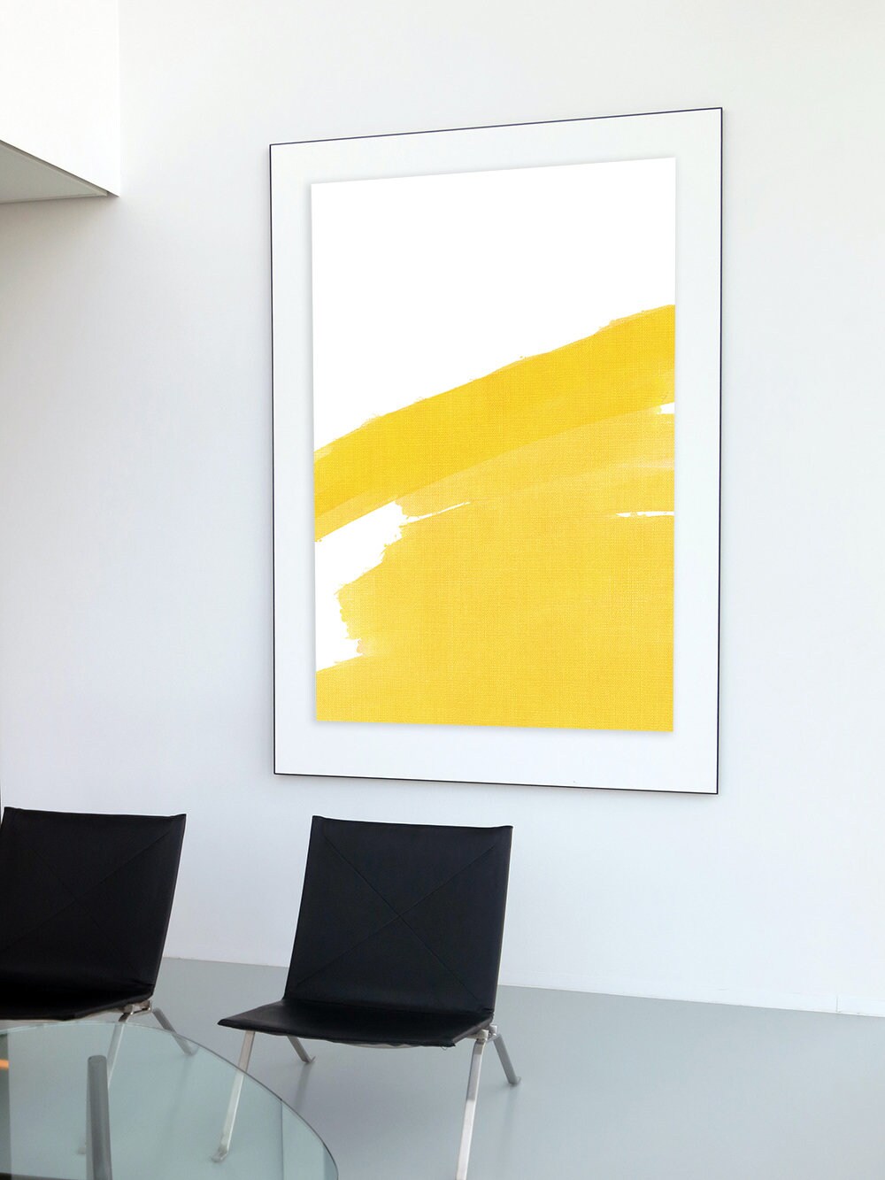 Abstract Print, Yellow Watercolor, Printable Wall Art, Digital Download ...