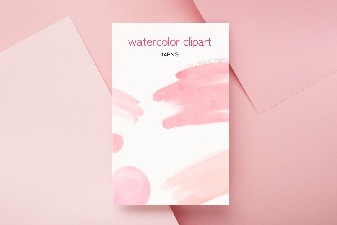 Pink Watercolor Splash Clipart, Watercolor Logo, Watercolor Splashes ...