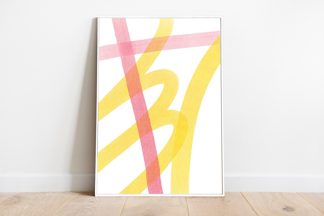 Abstract Print Yellow Watercolor Fine Art Print Printable - Etsy