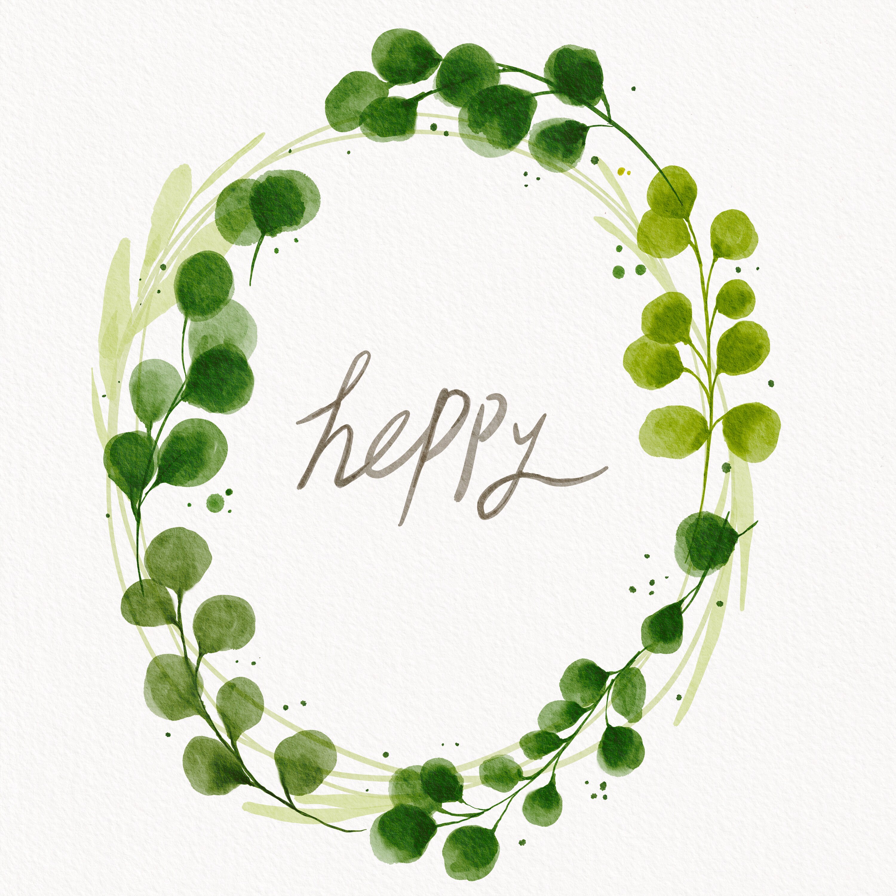 Eucalyptus Watercolor,greenery Clipart,leaf Frame, Leaves Wreath ...