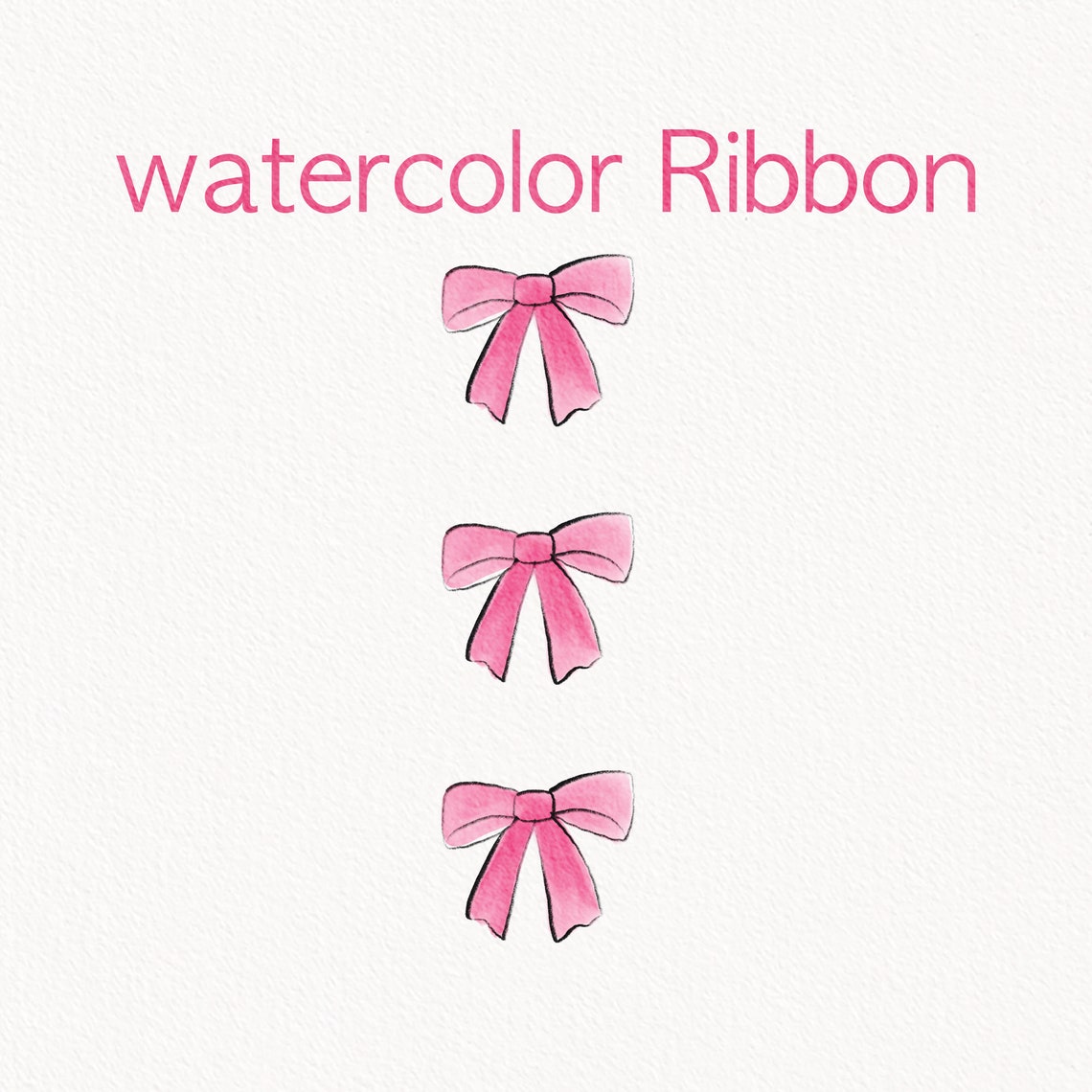 Watercolor Pink Ribbon Print Wall Art, Bow Ribbon, Baby Girl Nursery ...
