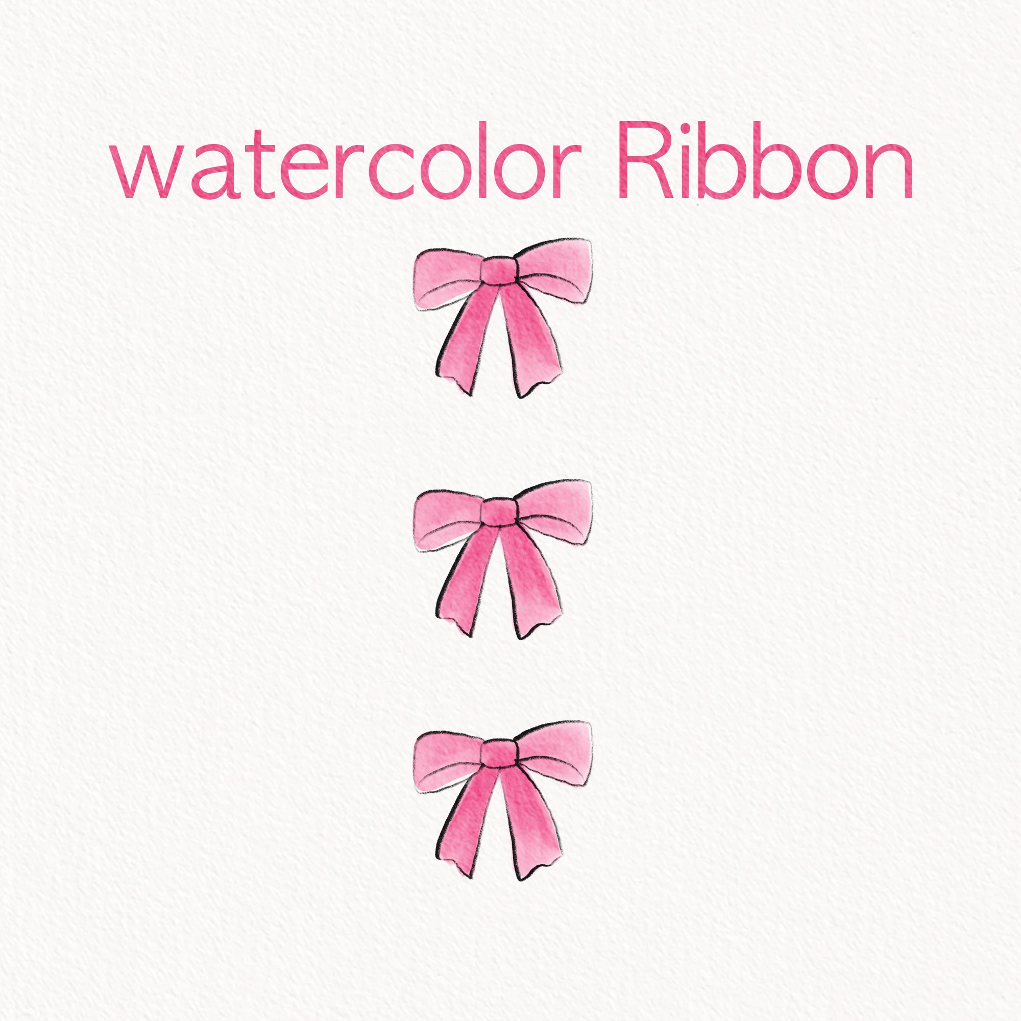 Watercolor Pink Ribbon Print Wall Art, Bow Ribbon, Baby Girl Nursery ...