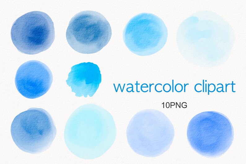 Blue, Watercolor Circles Clipart Png, Watercolor Logo, Round Logo ...
