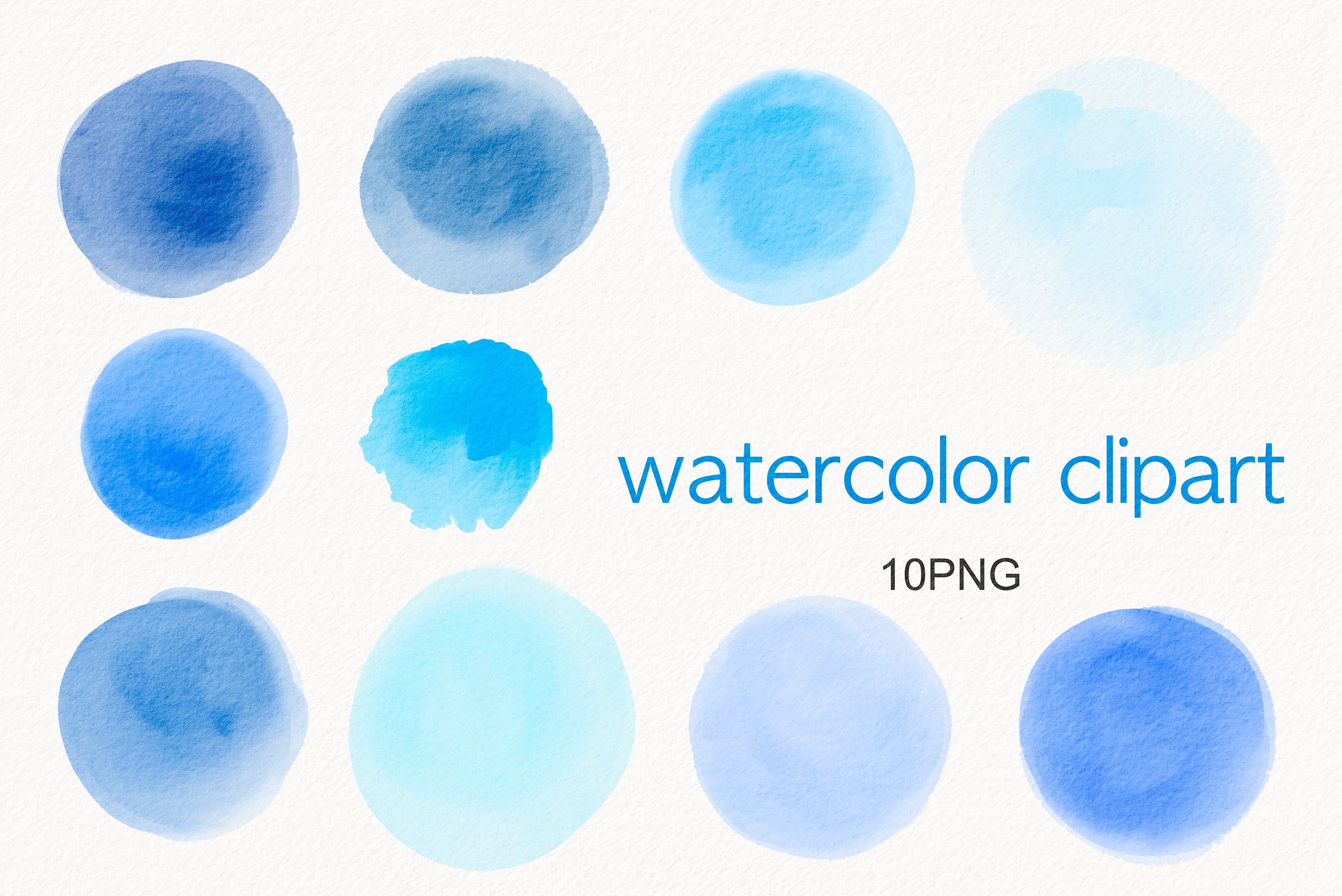Blue, Watercolor Circles Clipart Png, Watercolor Logo, Round Logo ...
