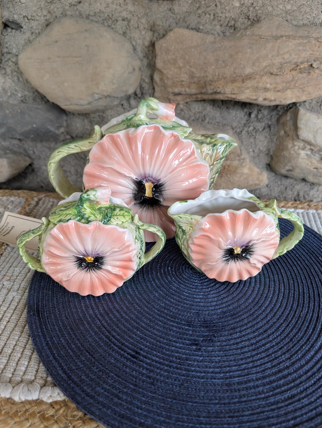 Vintage Fitz and Floyd Pansy Tea Set – Omnibus Collection, 3-piece ...
