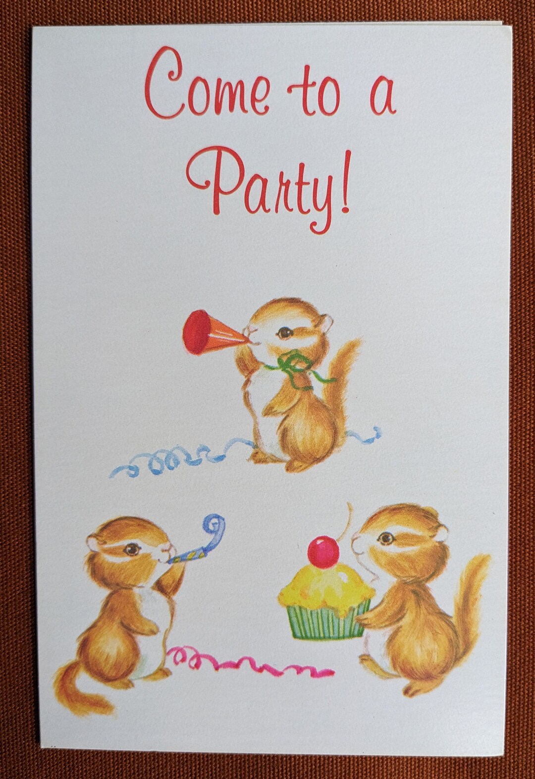 Vintage Chipmunk Party Invitations Unused New Old Stock. 1940’s-1950’s ...
