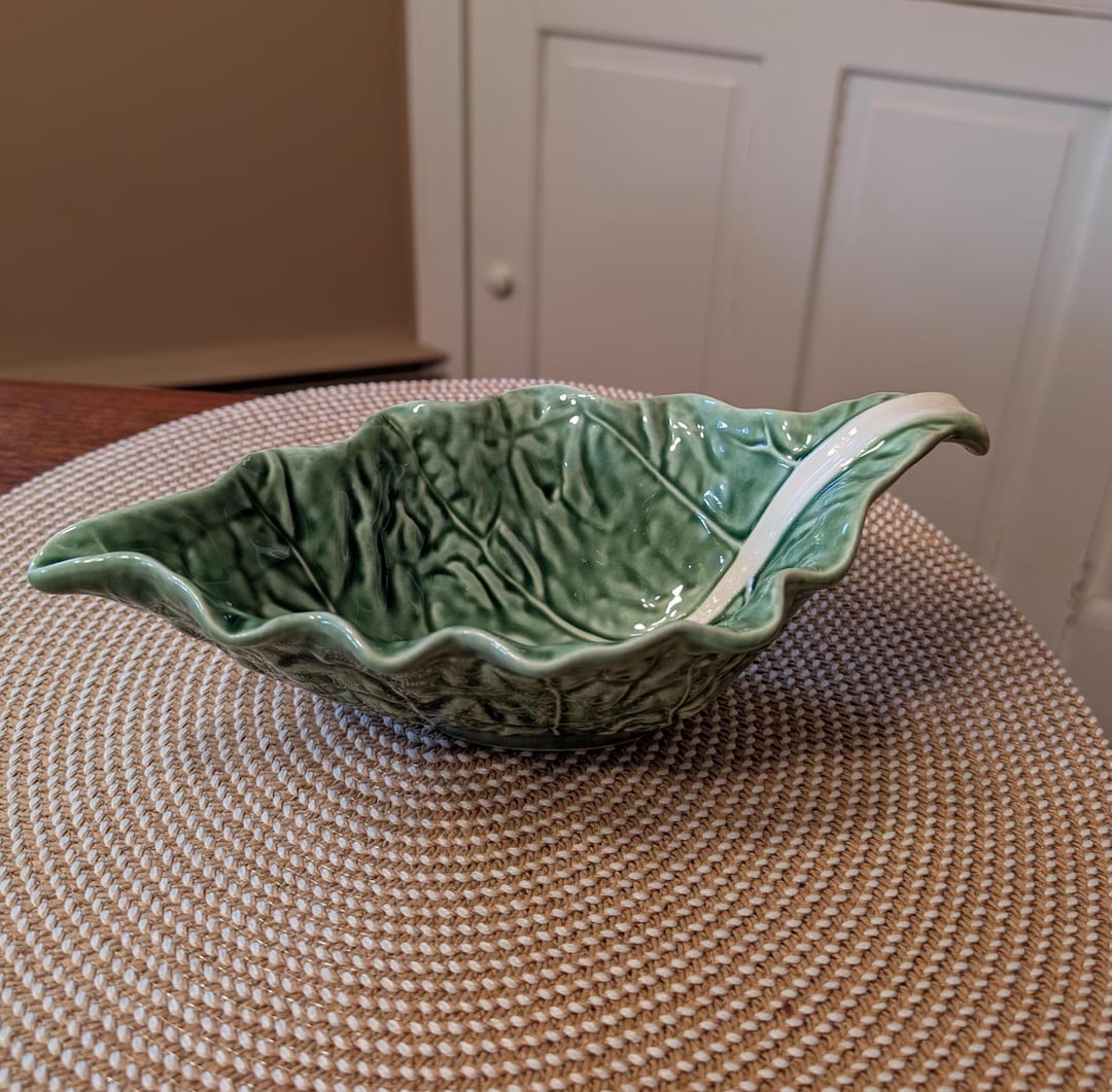 Vintage Bordallo Pinheiro Cabbage Leaf Sauce Boat - Etsy