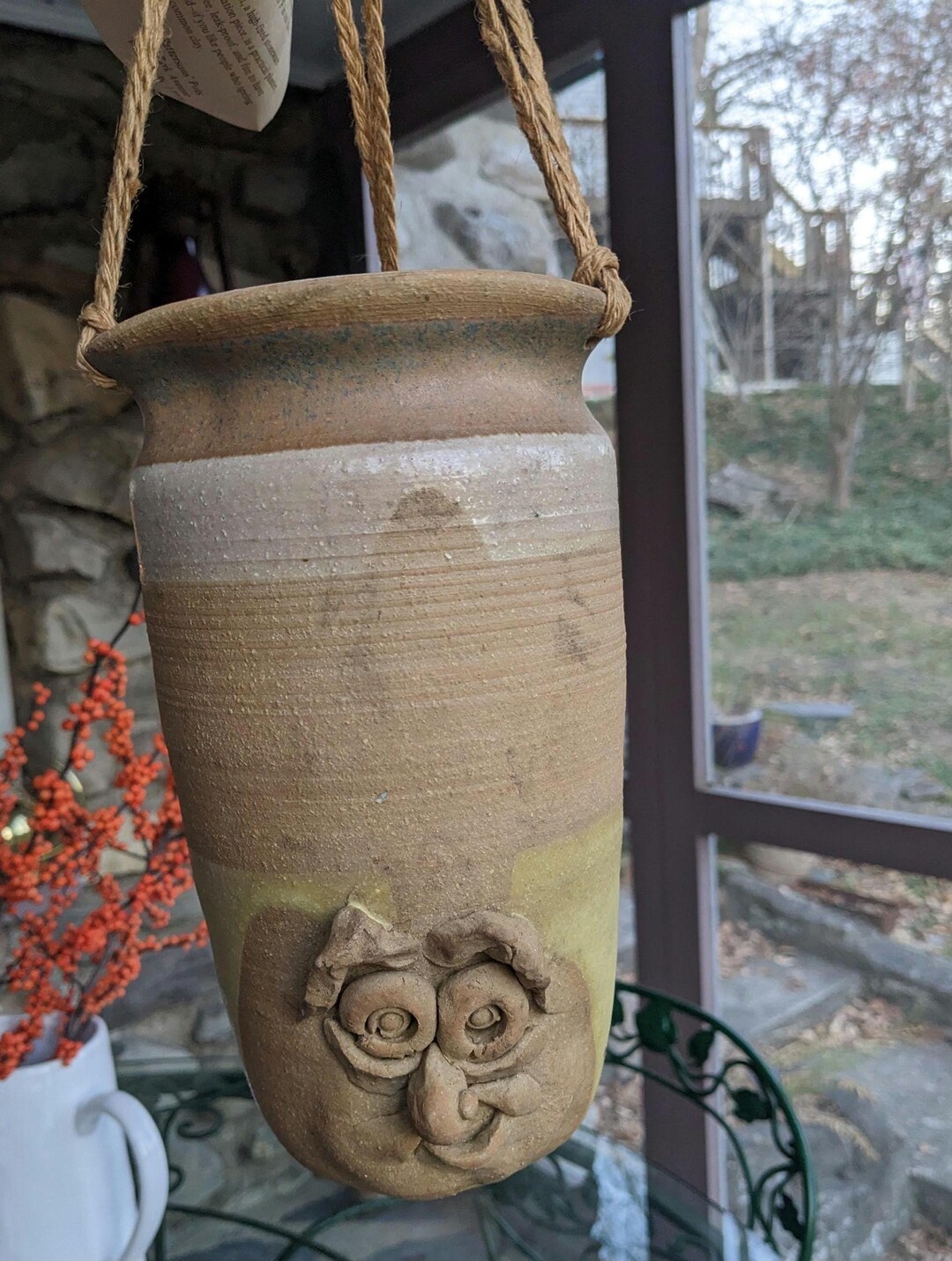 Phil Patterson Hanging Face Planter - Vintage - Etsy
