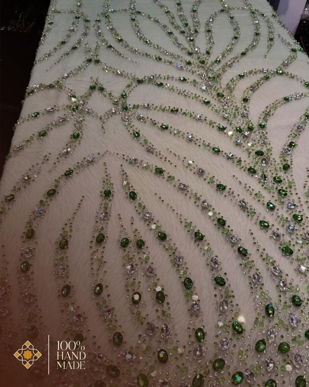 Regal Rhinestone Embellished Fabric | Couture Quality for Weddings ...