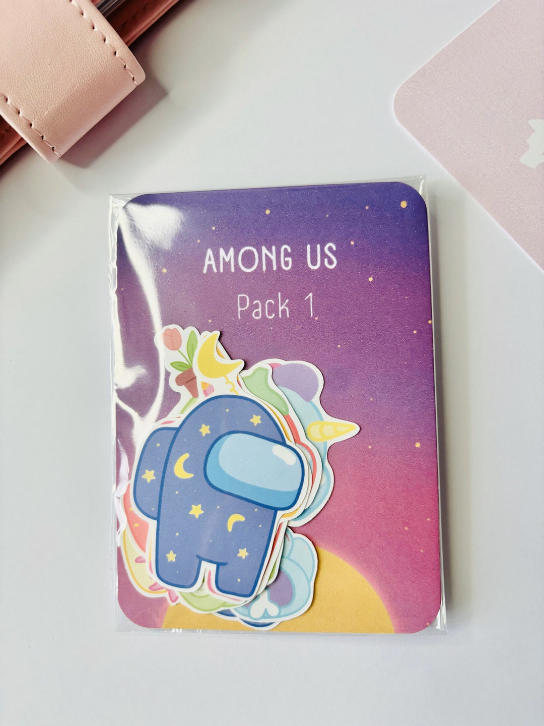 Pack 1 Among Us Stickers, Computer Sticker, Scrapbooking, Kawaii, Cute ...