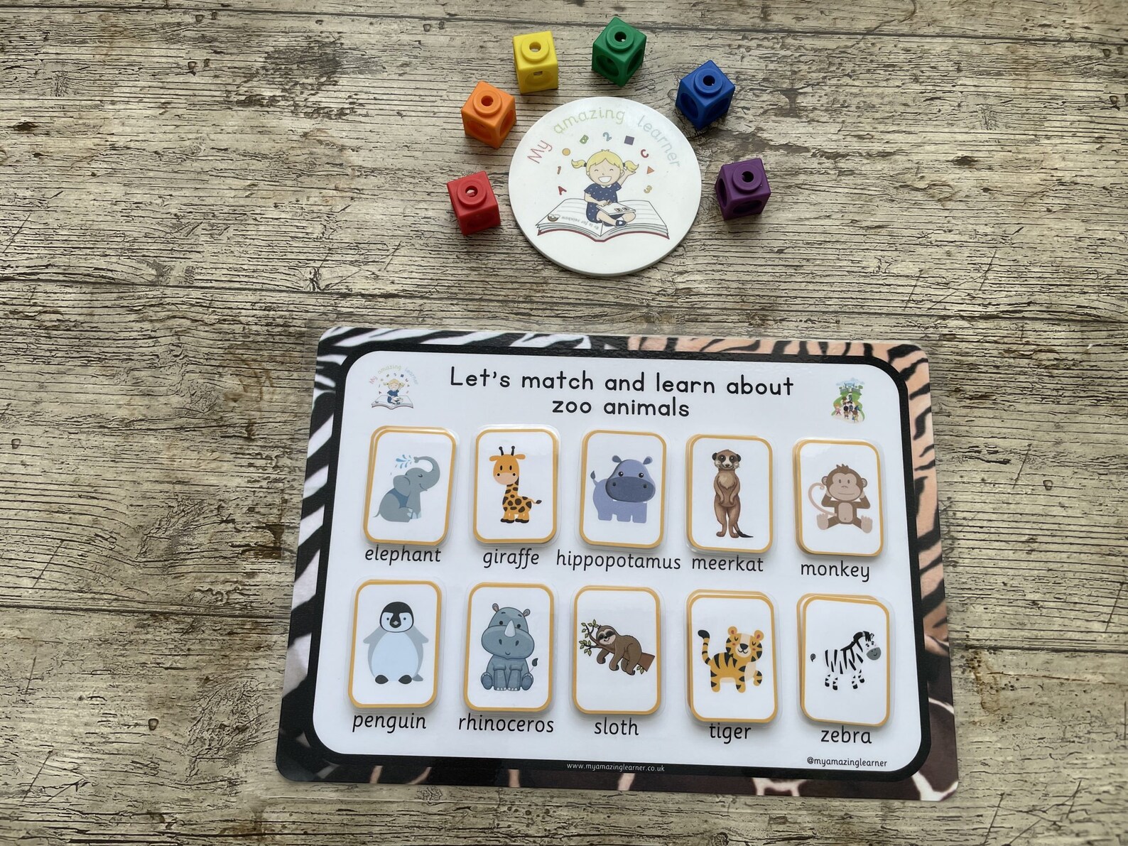 Zoo Animals Velcro Activity Mat - Etsy UK