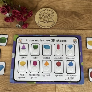 3D Shapes Activity Mat - Etsy UK