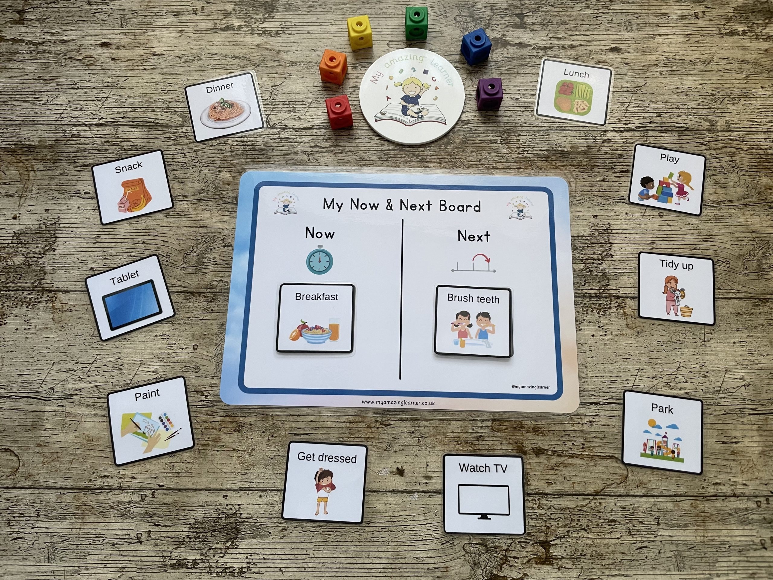 Now and Next Velcro Communication Board: Visual Daily Routine Aid ...