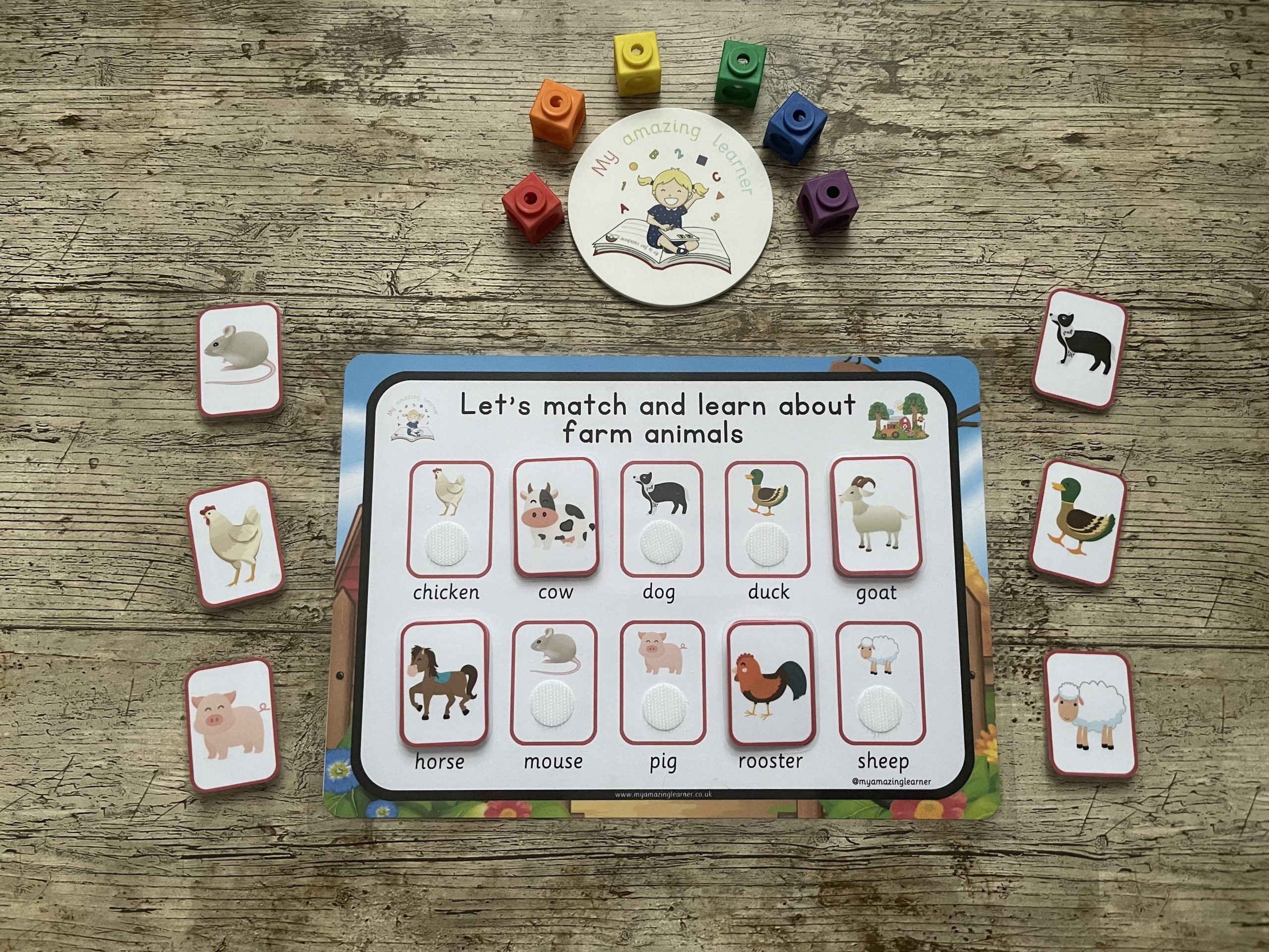 Farm Animals Velcro Activity Mat - Etsy UK