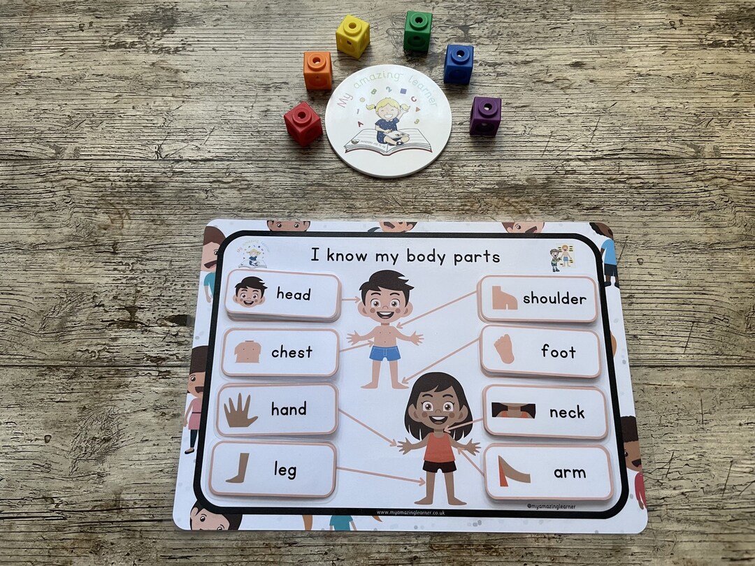 Body Parts Velcro Activity Mat - Etsy
