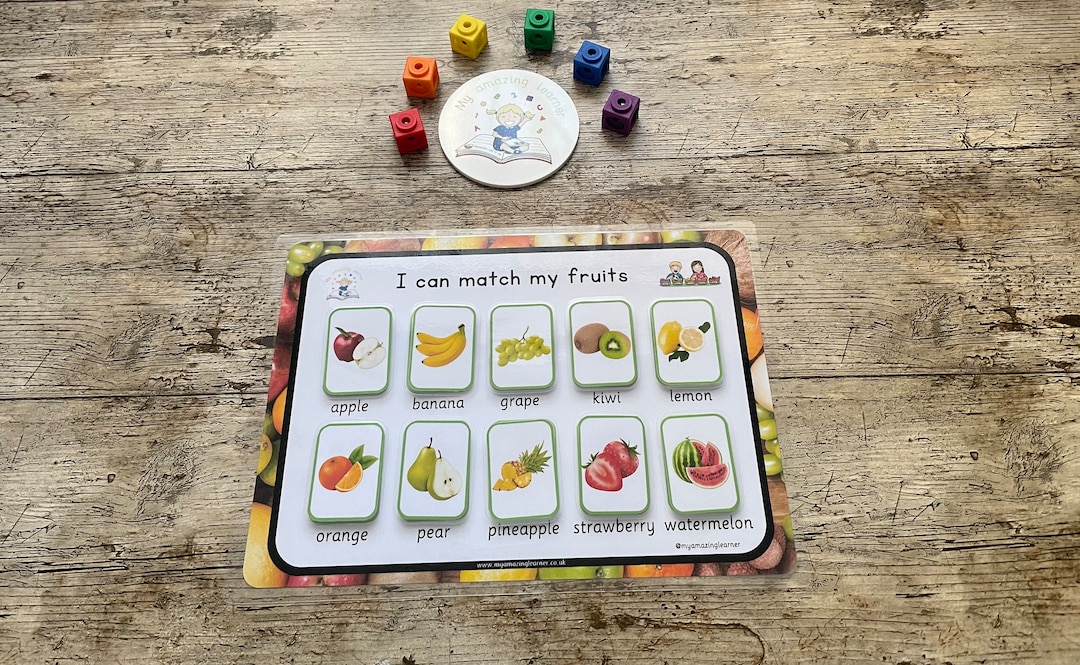Fruits Velcro Activity Mat - Etsy