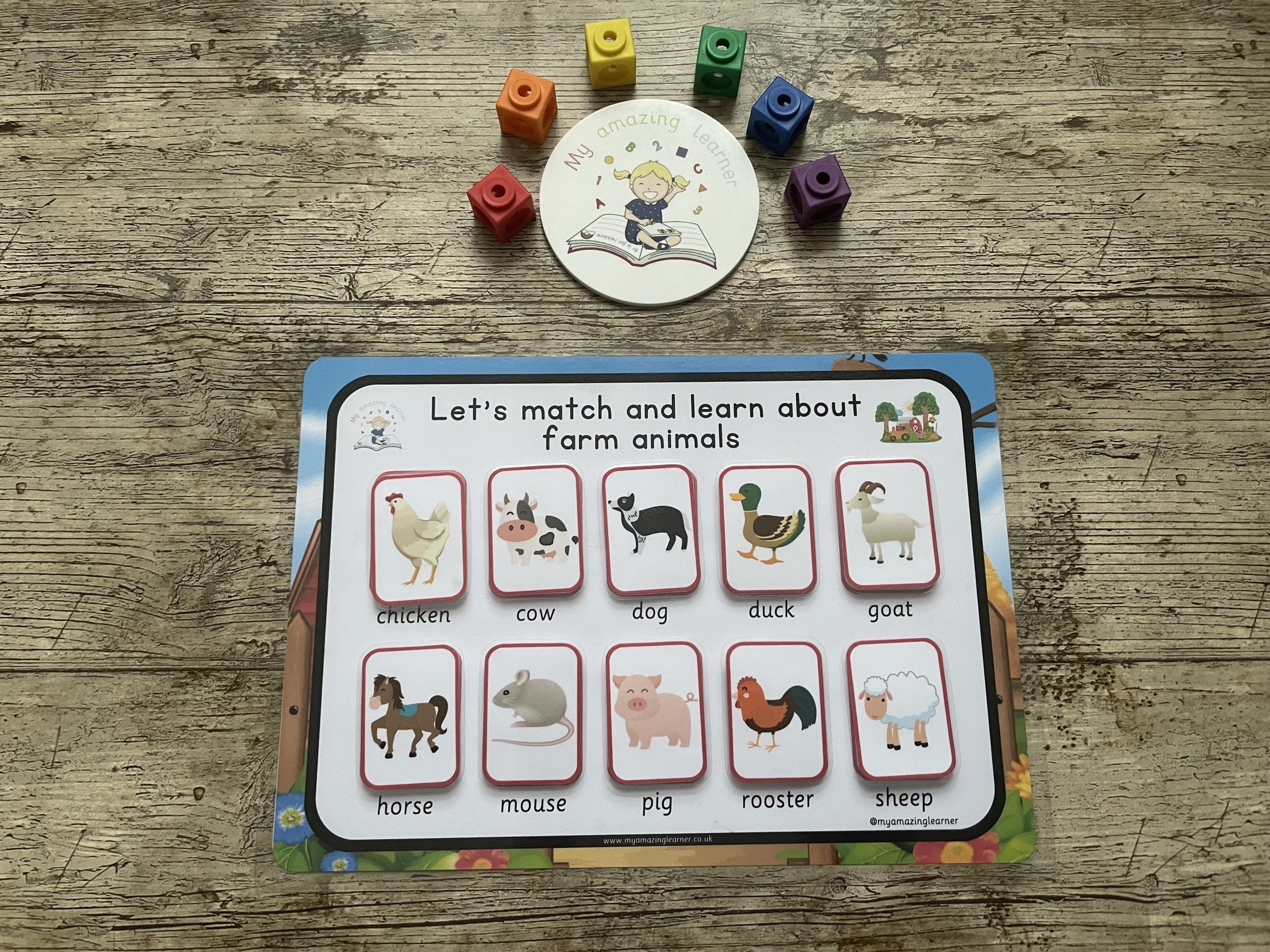Farm Animals Velcro Activity Mat - Etsy UK