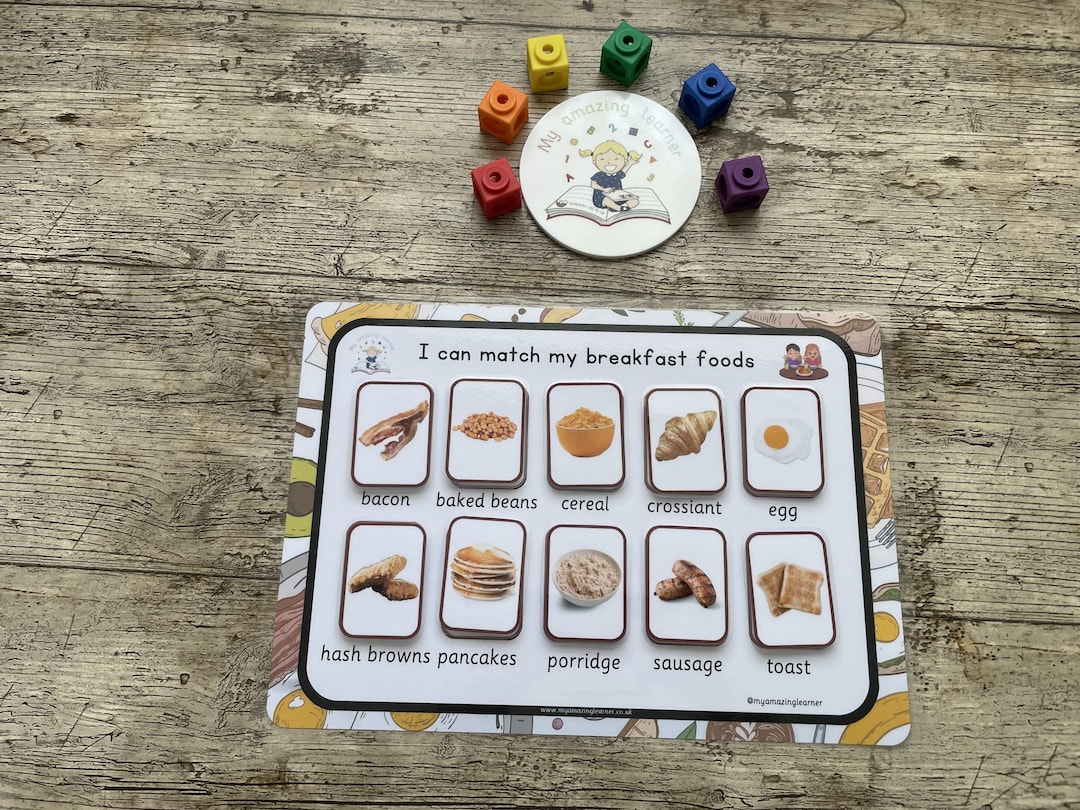 Breakfast Foods Velcro Activity Mat - Etsy