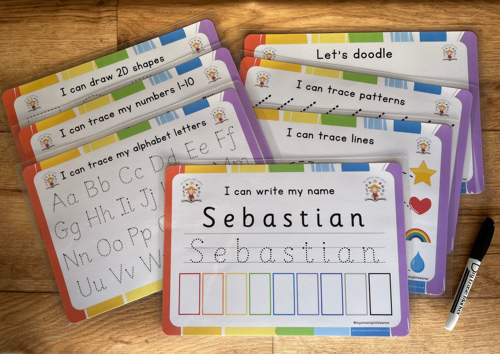 Starter Learning to Write Pack 7 X A4 Laminated Worksheets - Etsy UK