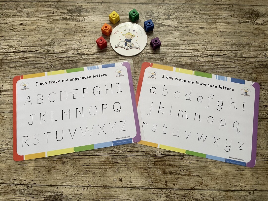Trace My Alphabet Laminated Worksheet | Double Sided | Lowercase ...