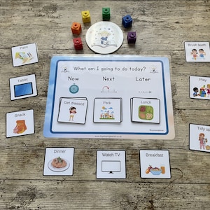 Now and Next Velcro Communication Board: Visual Daily Routine Aid ...