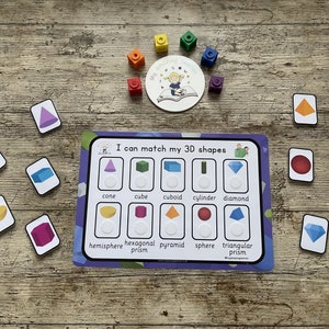 3D Shapes Activity Mat - Etsy UK