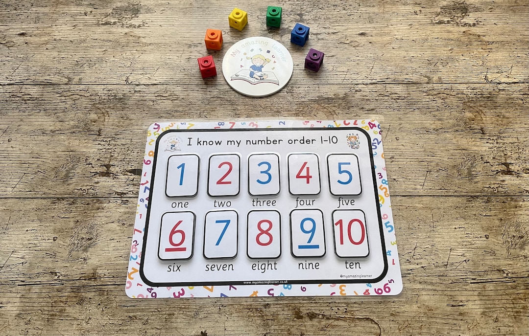 Numbers Velcro Activity Mats - Etsy UK