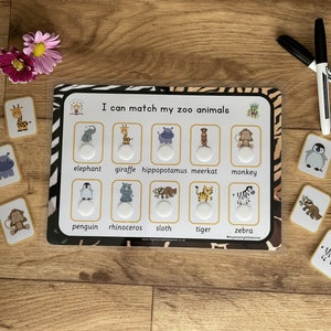 Zoo Animals Velcro Activity Mat - Etsy UK