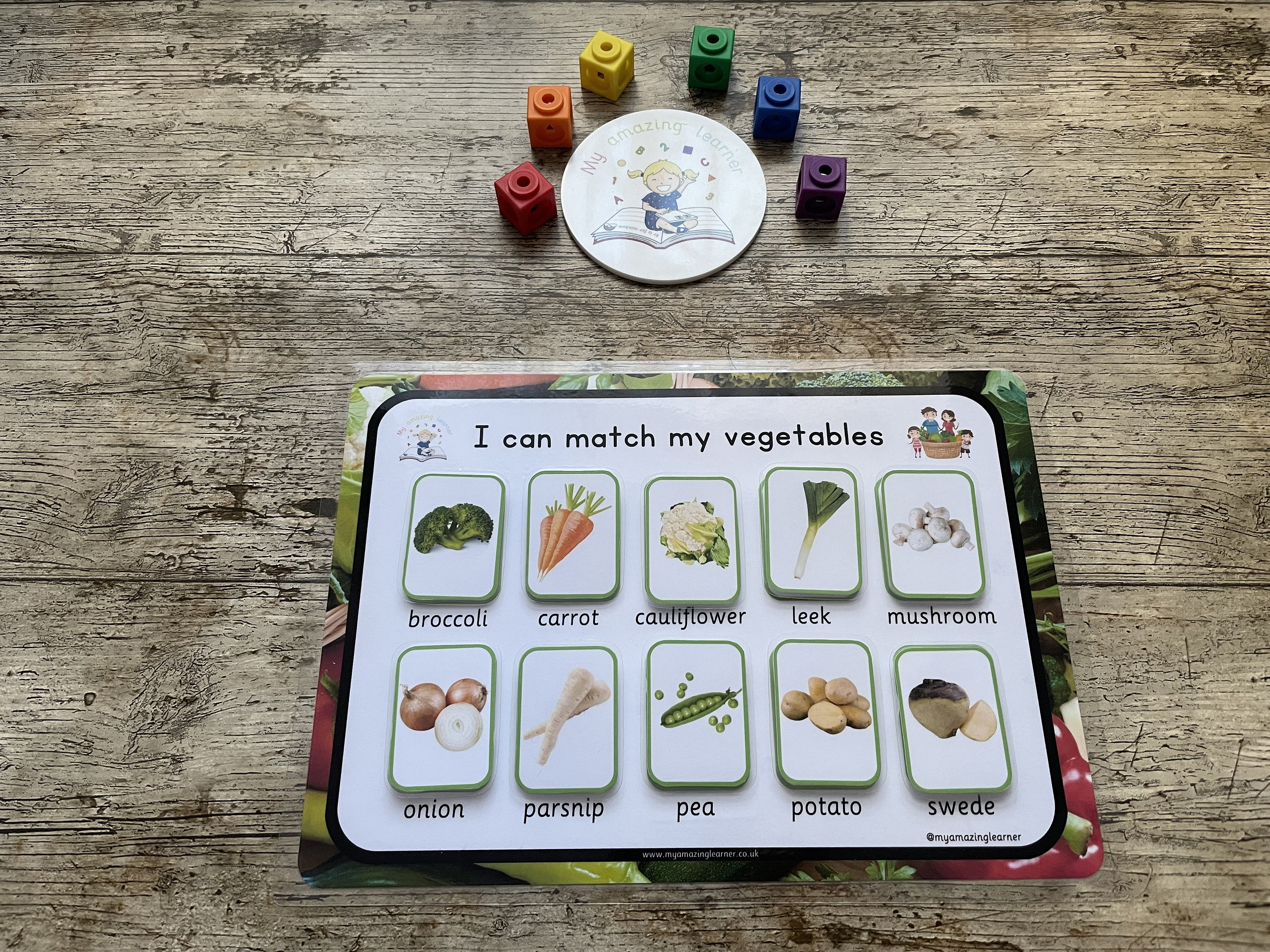 Vegetables Velcro Activity Mat - Etsy UK
