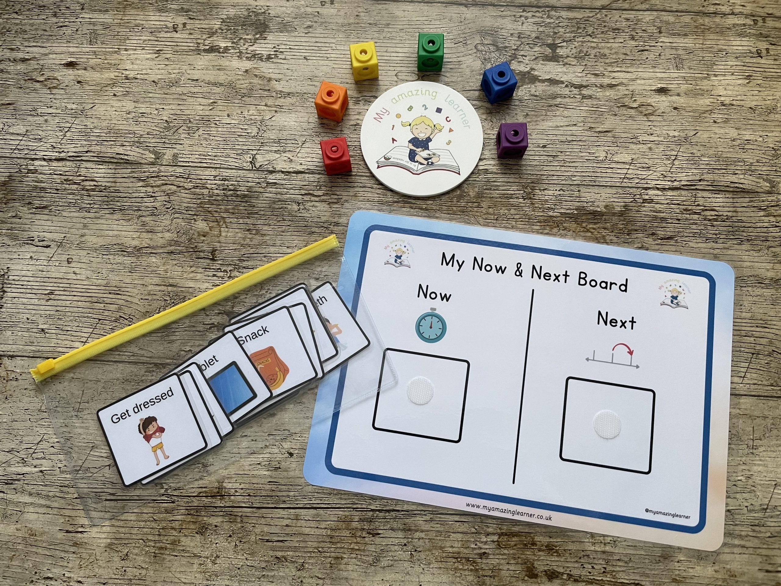 Now and Next Velcro Communication Board: Visual Daily Routine Aid ...