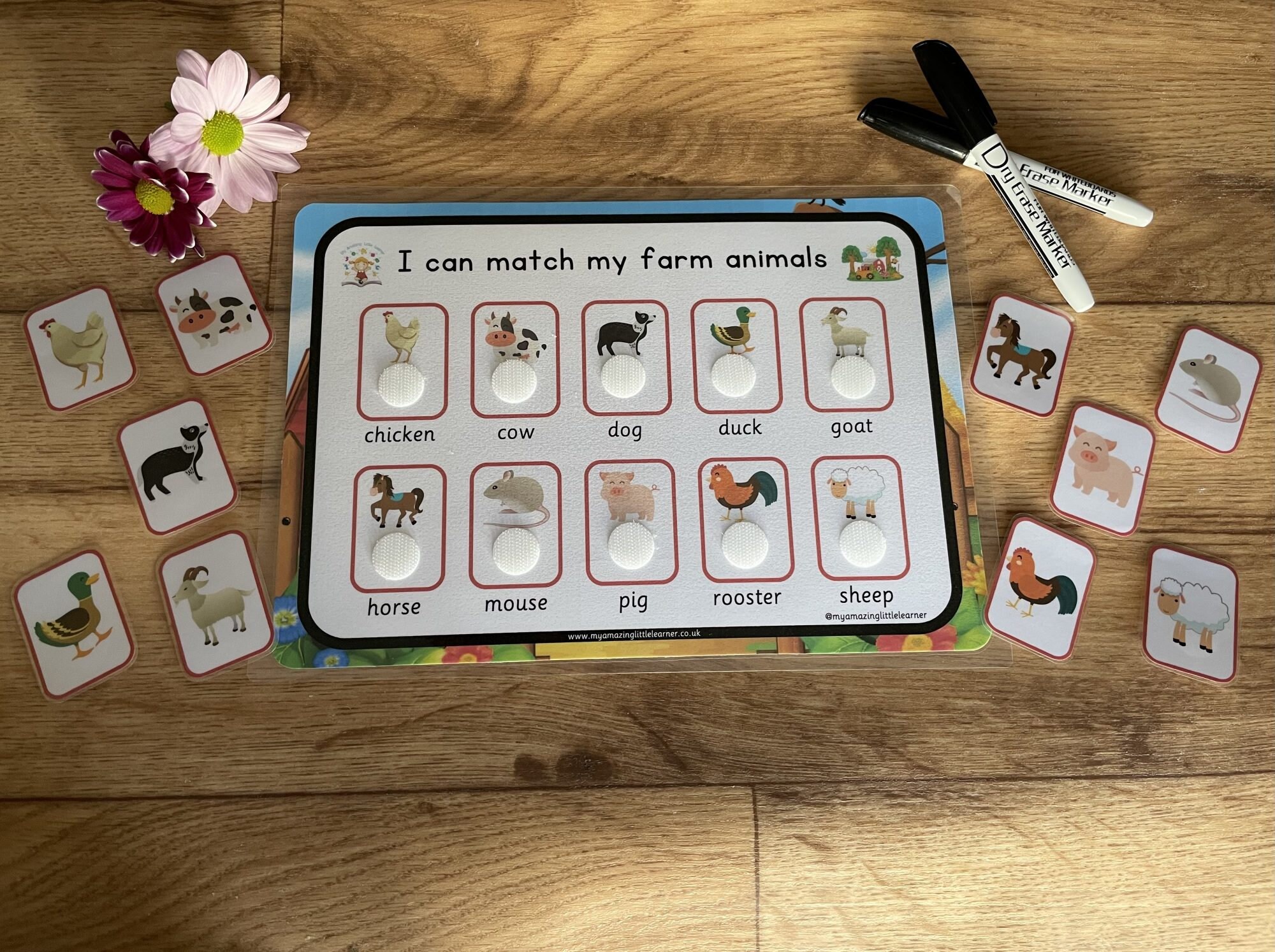 Farm Animals Velcro Activity Mat - Etsy UK