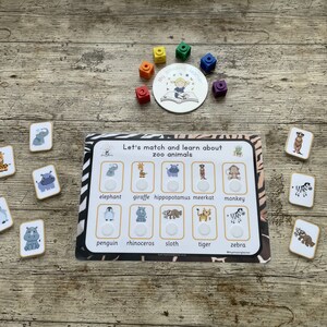 Zoo Animals Velcro Activity Mat - Etsy UK