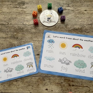 Weather Trace Laminated Worksheet - Etsy UK
