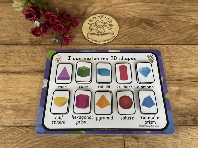 3D Shapes Activity Mat - Etsy UK