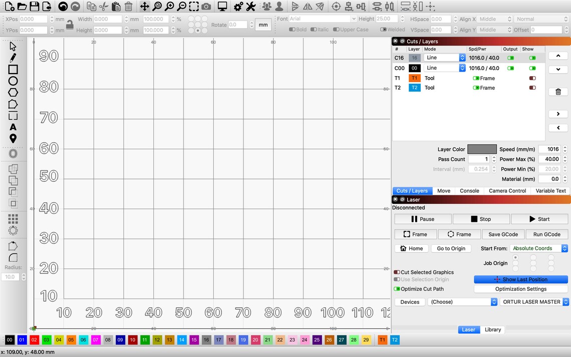 Metric Ortur Master 2 Laser Grid 400 X 430 lightburn Digital | Etsy
