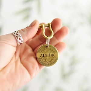 Dog Tag Holder | Add-on | Solid Brass - Etsy