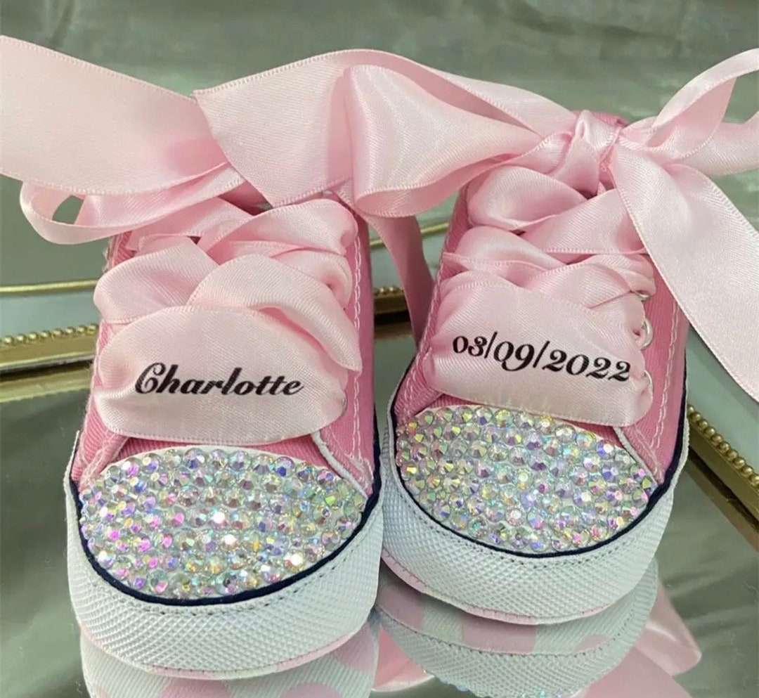 Sneakers Baby Bling Diamond Sneakers Set With Soother Customizable ...