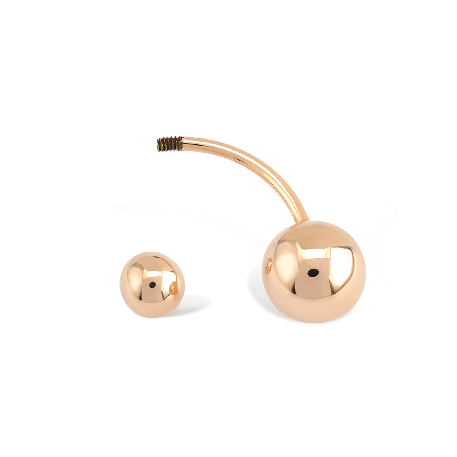 14k Solid Gold Belly Button Ring | Navel Piercing | Body Piercing ...