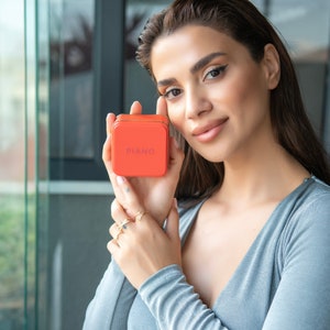 14k Solid Gold Bamboo Ring | Inside Red Enamel Modern Design Bamboo ...