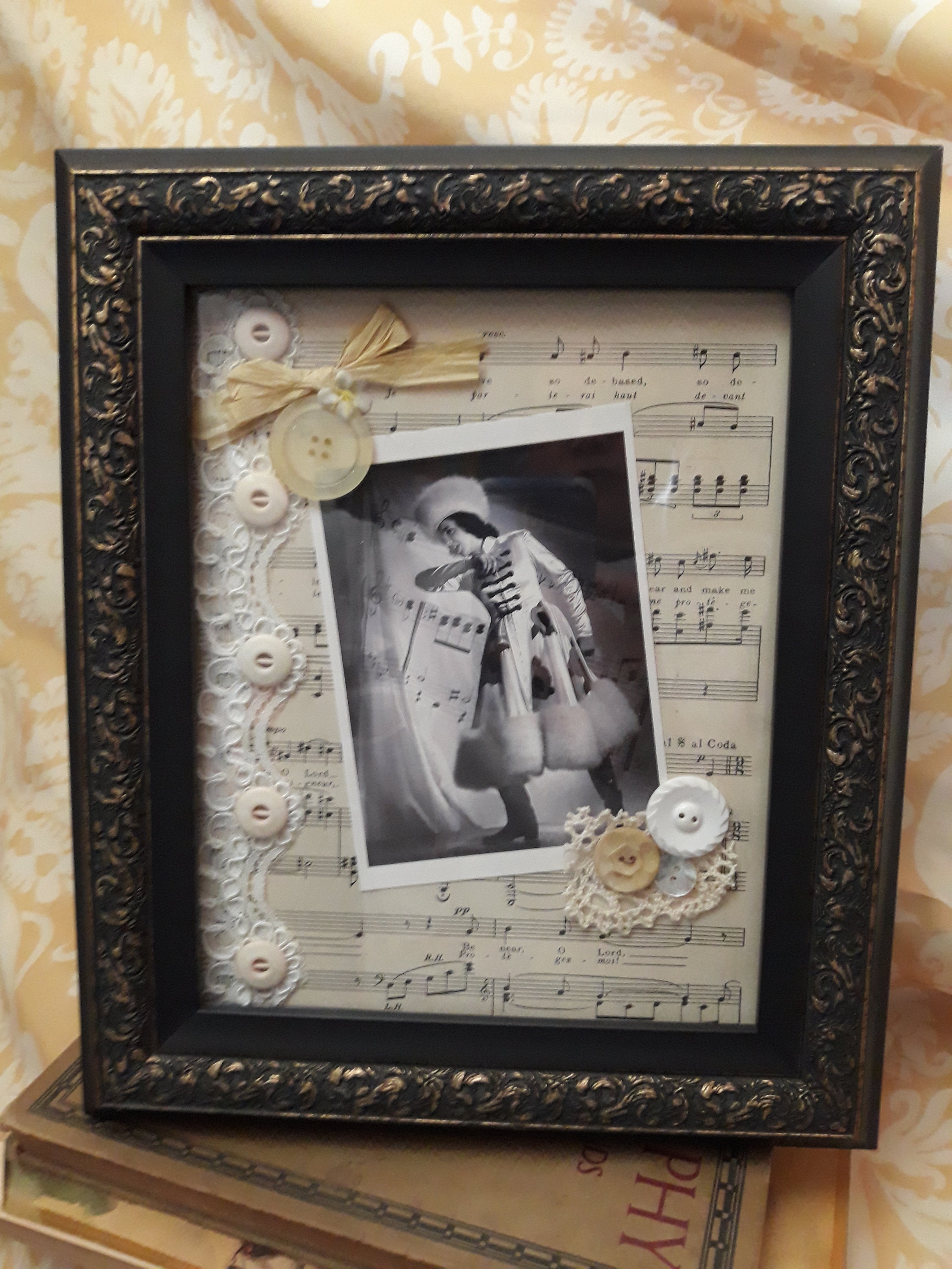 Vintage Picture Frame Vintage Music Frame Music Art Vintage Music Sheet ...