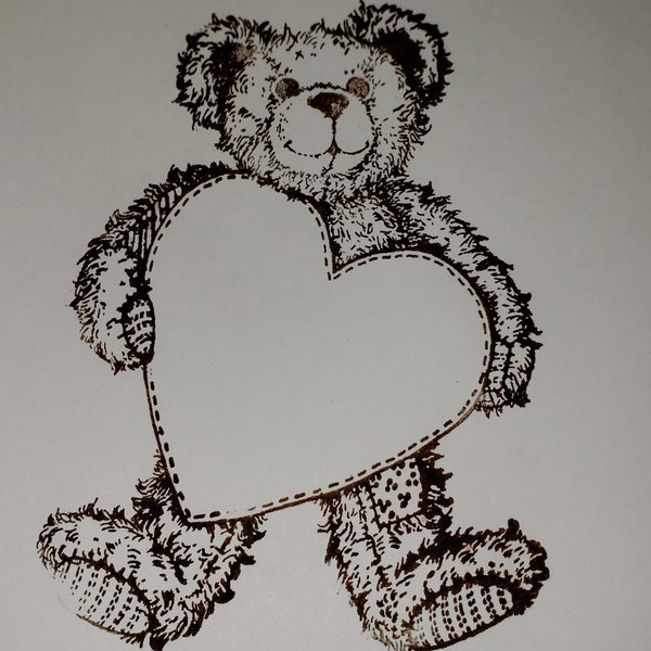 Bear Rubber Stamp - Etsy