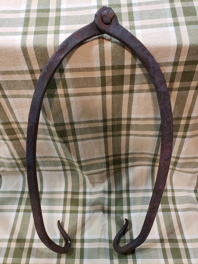 Antique Hand Forged Wishbone Hearth Pot, Kettle, Cauldron Hanger ...